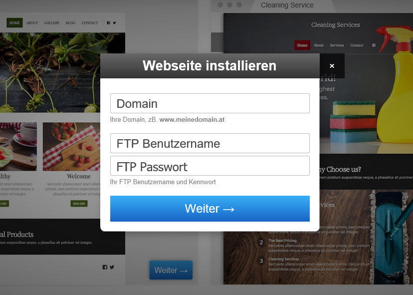 Eigene Homepage erstellen - Domainion Homepage Baukasten